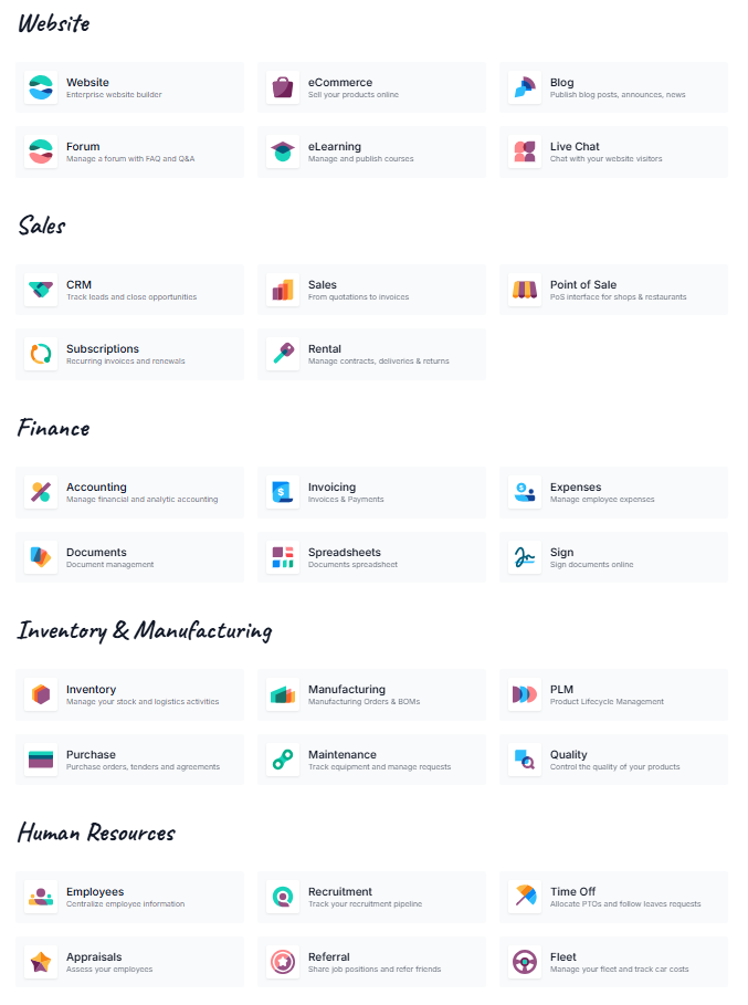 Comparison of certain functions between accounting programs Site.pro ...